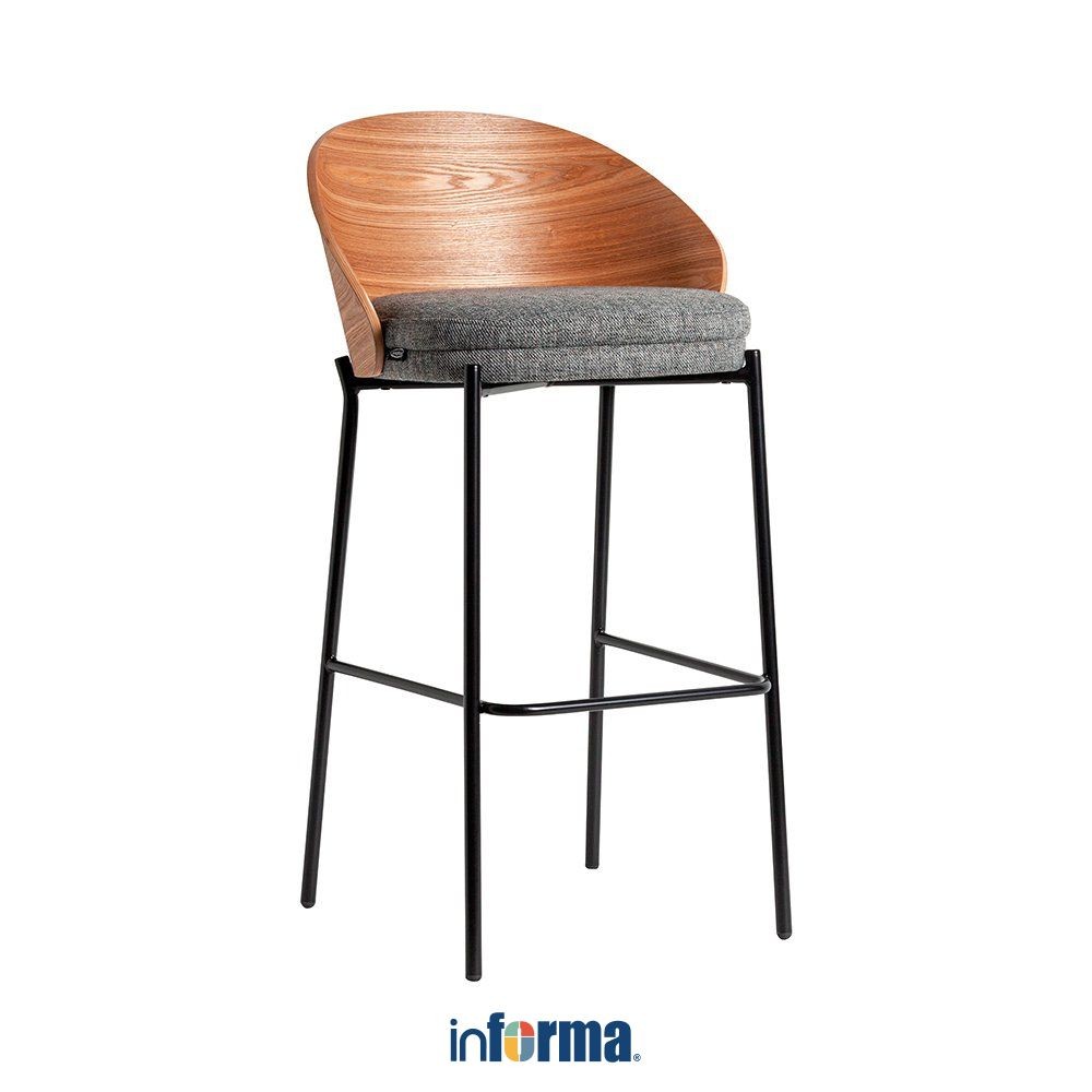 Jual Informa Sawara Kursi Bar Fabric - Abu-Abu Natural Bar Stool Kursi ...