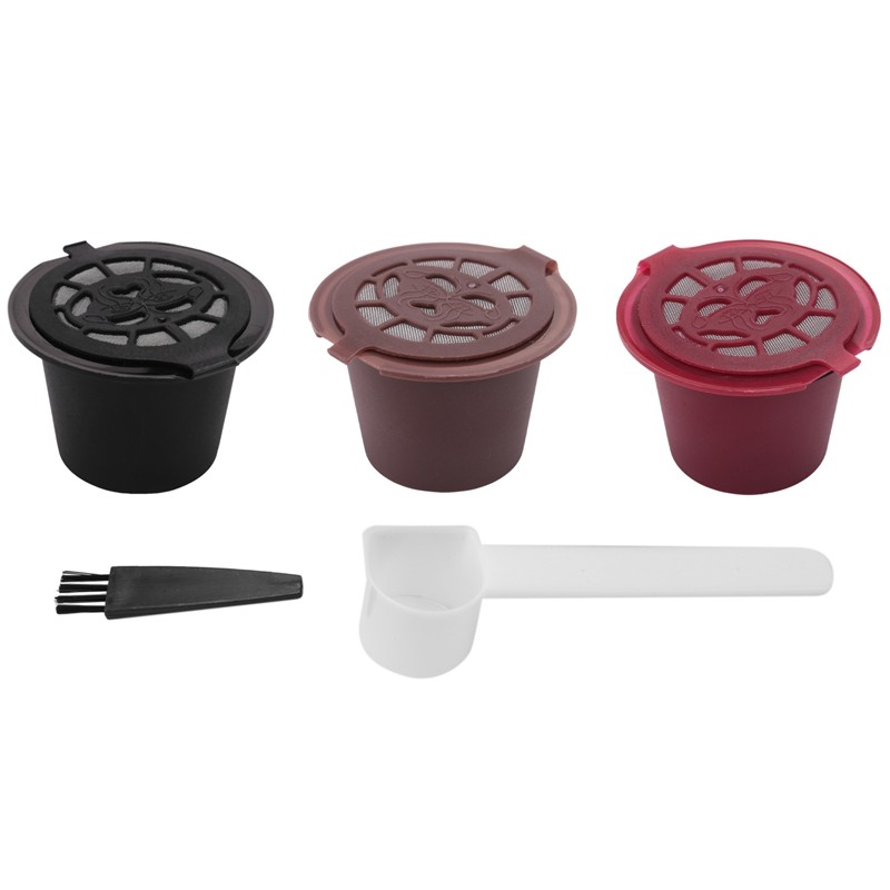 Jual 3 Pcs Refillable Reusable Espresso Capsule For Nespresso Coffee ...