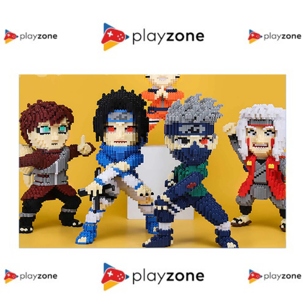 Jual Nano Blocks Medium Naruto Sasuke Kakashi Jiraya Series 3D Model ...