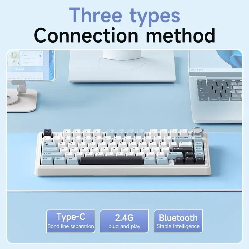 Jual AULA F75 wireless Mechanical Keyboard Reaper Axis Gamer keyboard ...