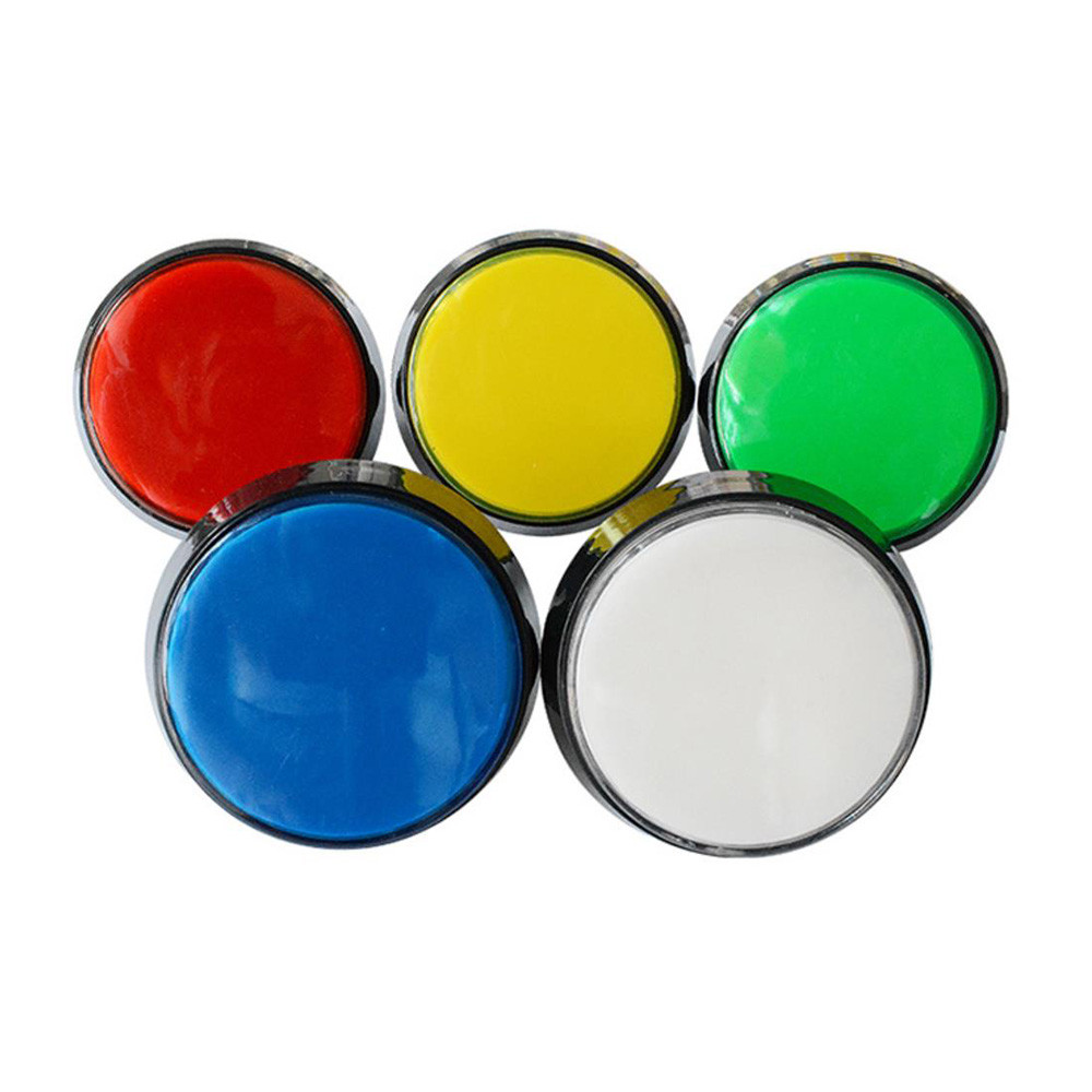 Jual 10 Pcs 60mm Push Button Flat Arcade Push Button With LED Light ...