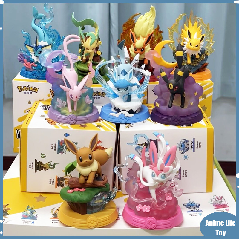 Jual New Pokemon Blind Box Eevee Figure Take An Adventure Eevee ...
