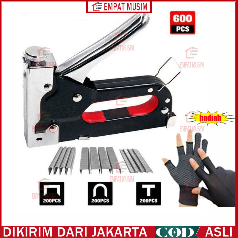 Jual Staple Gun/Staples Tembak 3 in 1 Chromium molybdenum Bisa 3 Jenis Staples EDL1313 /Alat ...