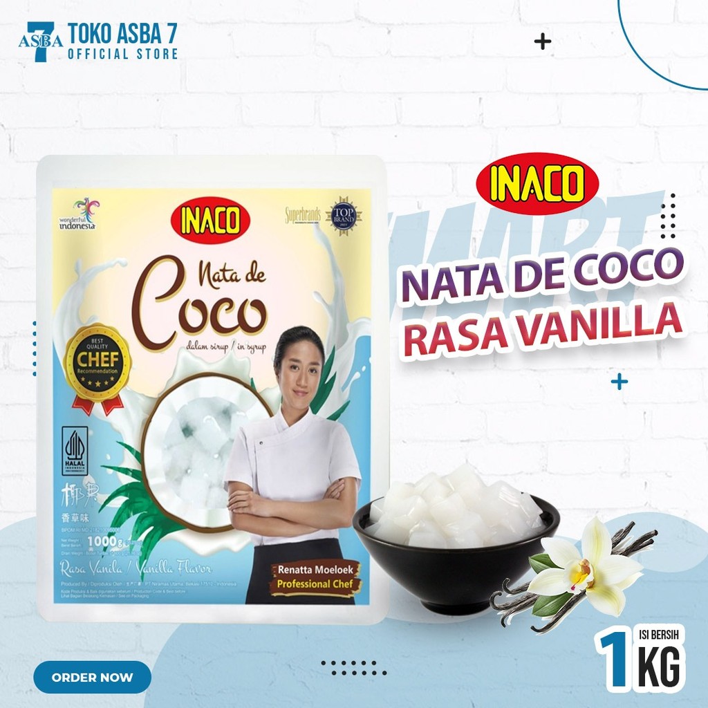 Jual INACO NATA DE COCO RASA VANILLA 1 KG | Shopee Indonesia