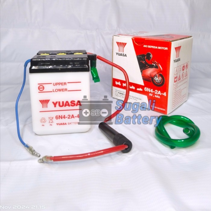 Jual Aki Motor Honda Win YUASA 6N4-2A-4 6volt 4Ah Original | Shopee ...