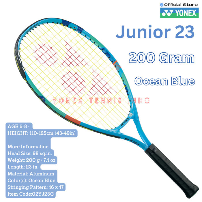 Jual Yonex JUNIOR 23 200g - Ocean Blue - racket tennis | Shopee Indonesia