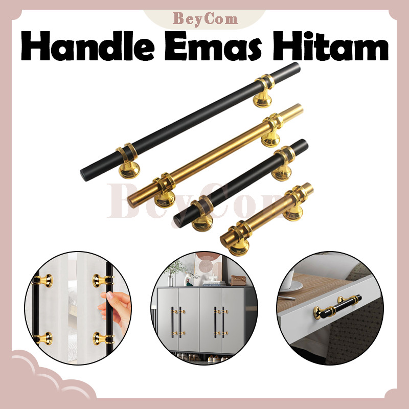 Jual Handle Lemari/Handle Emas Hitam/Gagang Pintu Lemari Model Baru ...