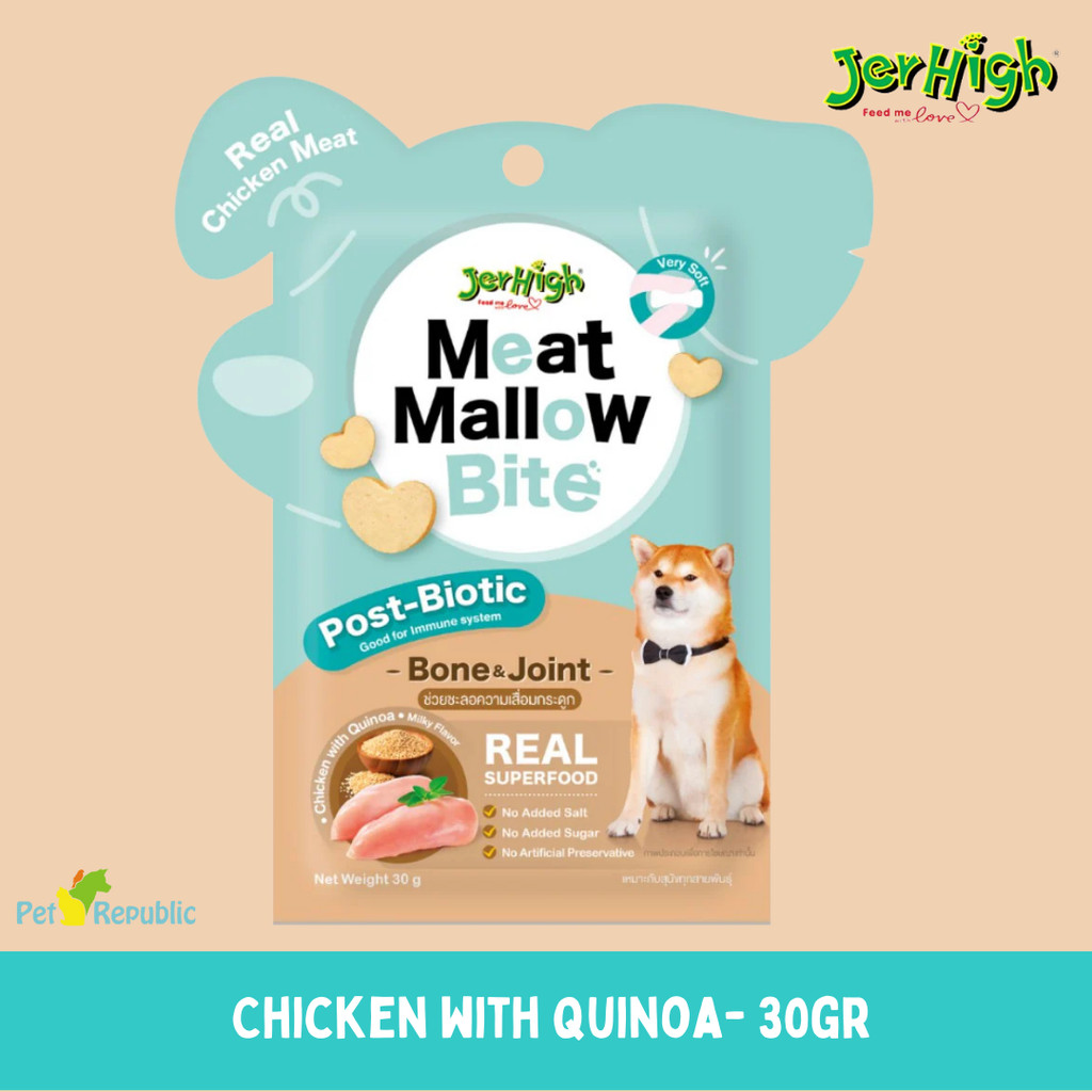 Jual JERHIGH Snack Anjing Meat Mallow Chicken Quinoa 30g | Shopee Indonesia