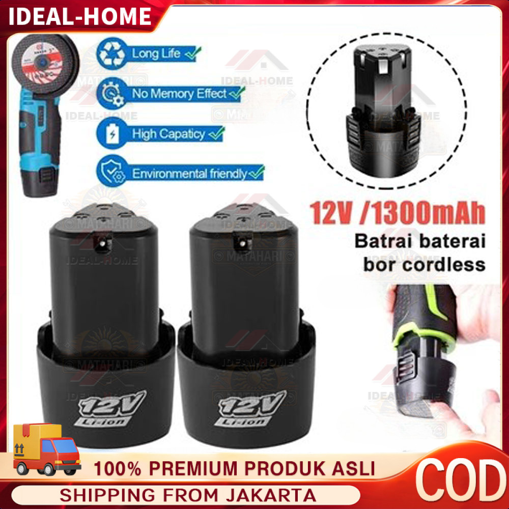 Jual Batre bor cordless 12 volt+Charger Power Adapter 12V DC 110-220V ...