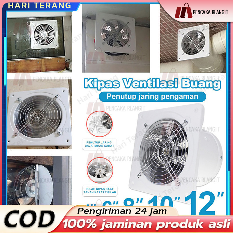 Jual Exhaust Fan Dinding 4Inch Kipas Exhaust Ventilasi Dinding exhaust fan kamar mandi Booster ...
