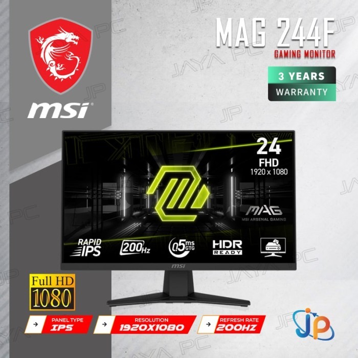 Jual Monitor MSI LED IPS MAG 244F - Full HD 24" Inch | Shopee Indonesia