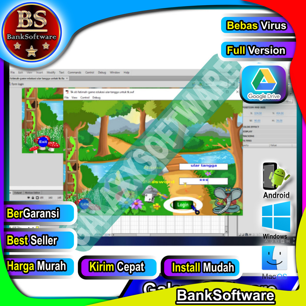 Jual Program Source Code Adobe Flash ular tangga untuk program skripsi atau TA - AmazingSoftware ...