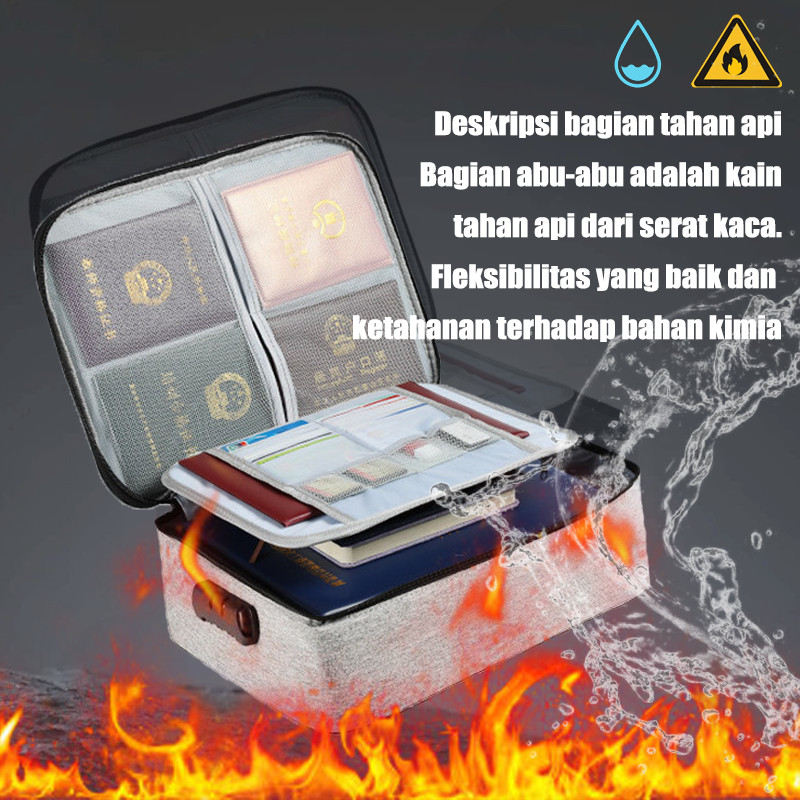 Jual Tas Dokumen Anti Api & Air – Travel Organizer dengan Kunci ...