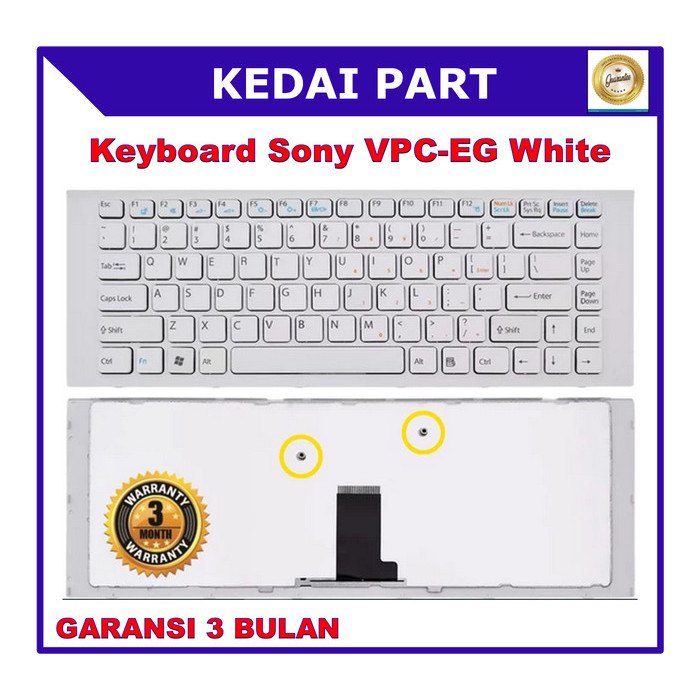Jual KEYBOARD SONY VAIO VPCEG VPC-EG VPC EG PUTIH WHITE | Shopee Indonesia