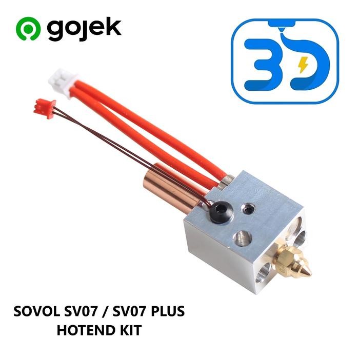 Jual Sovoll SV07 Hotend Kit Replacement with Brass Nozzle for SV06 Plus ...