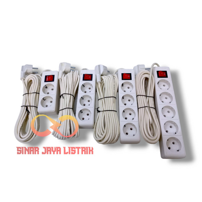 Jual DEXTA Terminal Stop Kontak Arde 10 Meter 2 3 4 5 Lubang + Switch ...