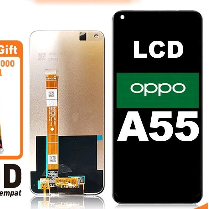 Jual LCD OPPO A55 TOUCHSCREEN Kompatibel Untuk Fullset Asli Crown Murah ...