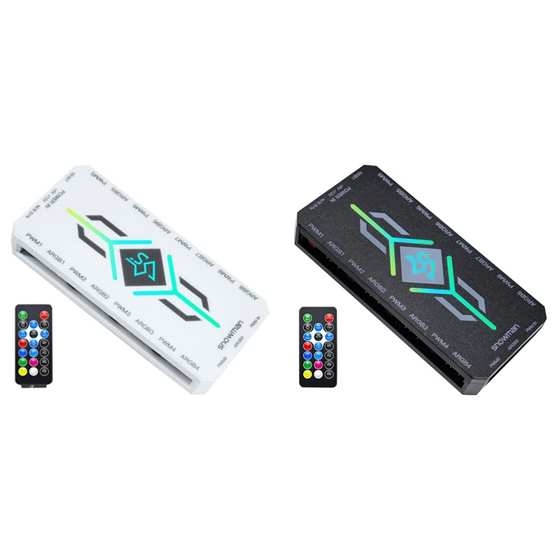 Jual Snowman ARGB Controller 5V 3Pin ARGB Fan Hub 1 To 9 Splitter PWM ...