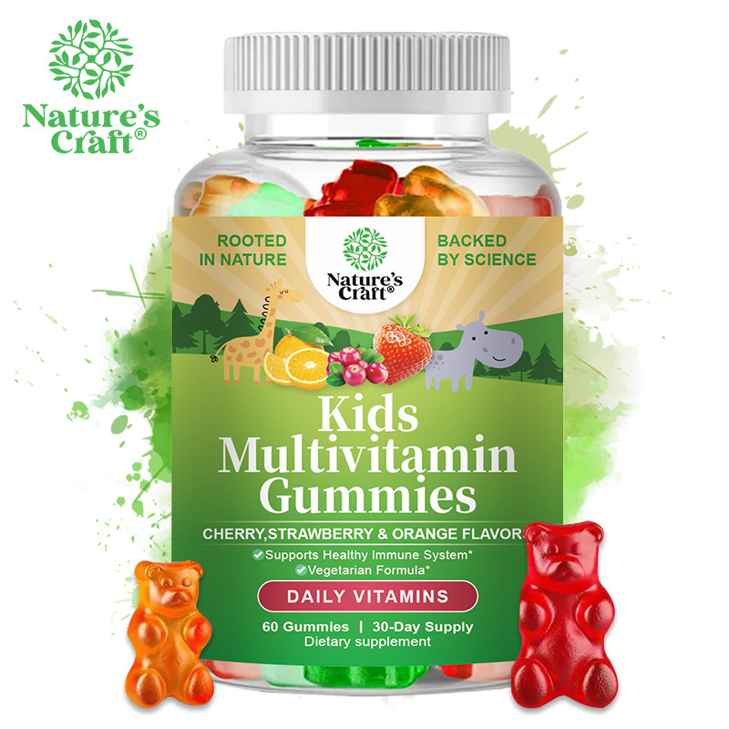 Jual Kids Multivitamin Gummies Supplements vitamins A B C D E minerals ...
