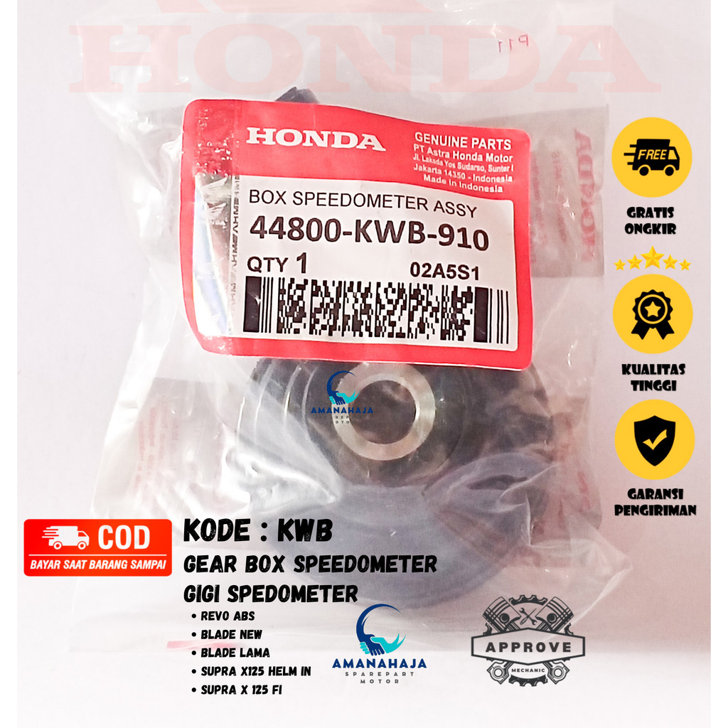Jual ( GARANSI ) ORI GEAR BOX / GIGI NANAS SPEEDOMETER MOTOR REVO ABS ...