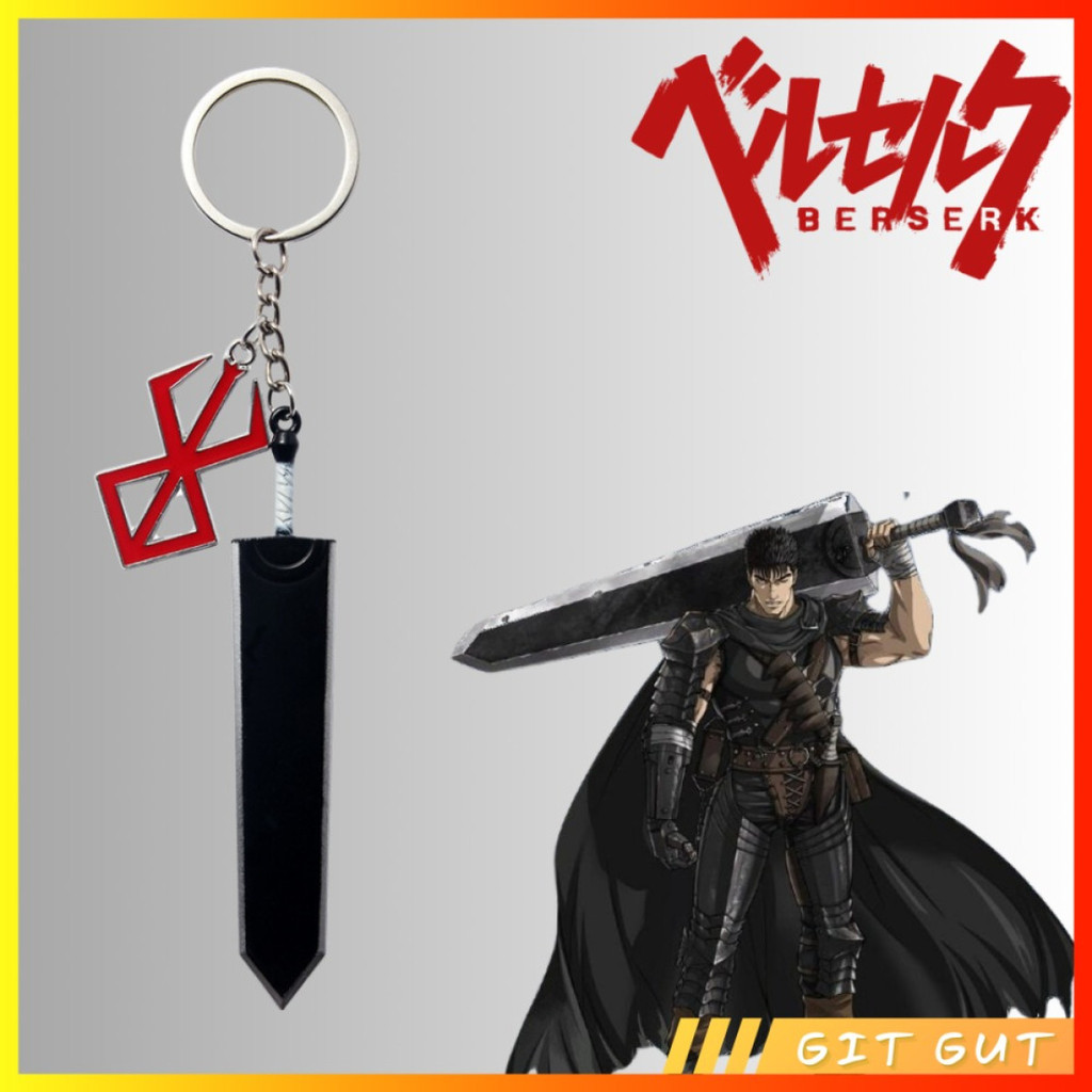 Jual Keychain Gantungan Kunci Berserk Guts The Dragon Slayer | Shopee ...