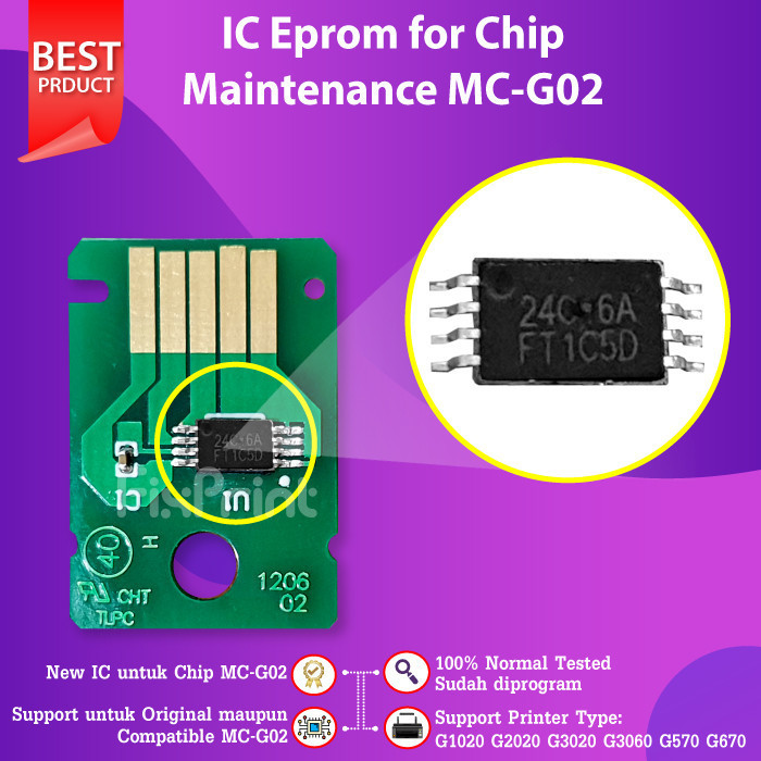 Jual FixPrint IC Eprom Canon MC-G02 IC Eeprom For Maintenance Cartridge ...