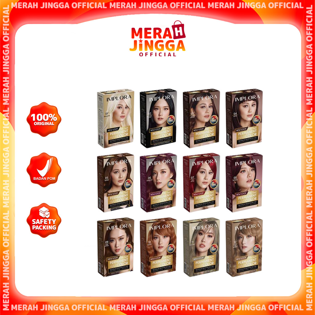 Jual IMPLORA New Permanent Hair Color | Merah Jingga Official | Shopee ...