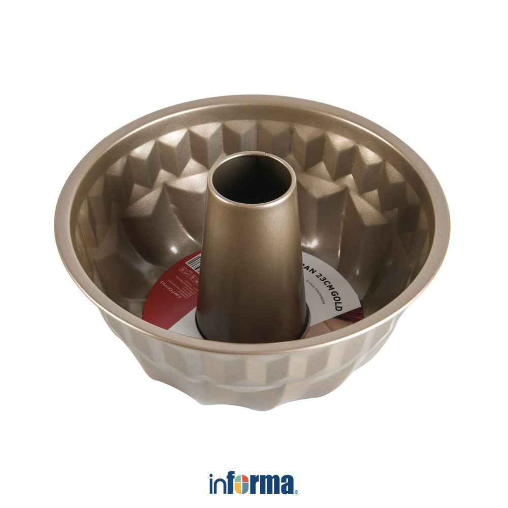 Jual Informa Cooking Color 23 cm Bundt Loyang Kue - Gold Tray Adonan ...