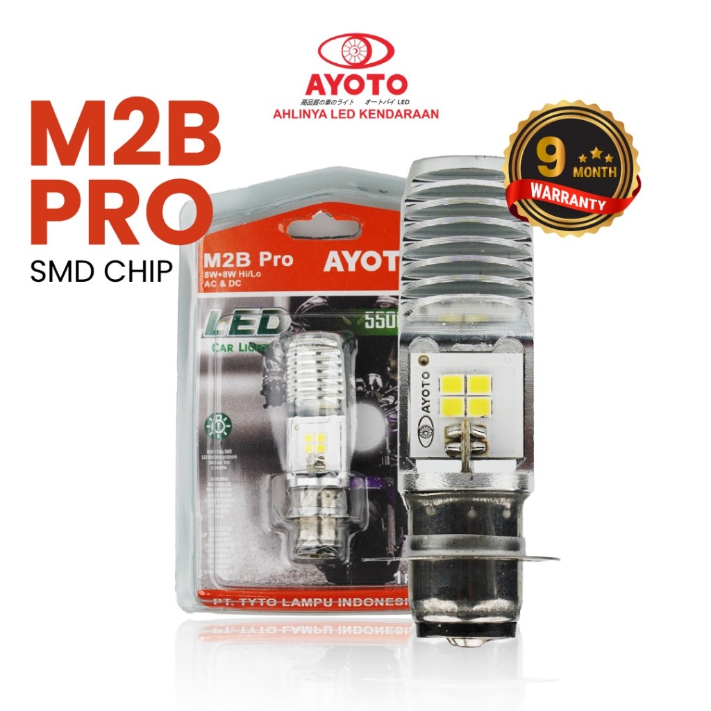 Jual Lampu motor led motor bebek/matic AYOTO M2B PRO ac dc HI/LO | Shopee Indonesia