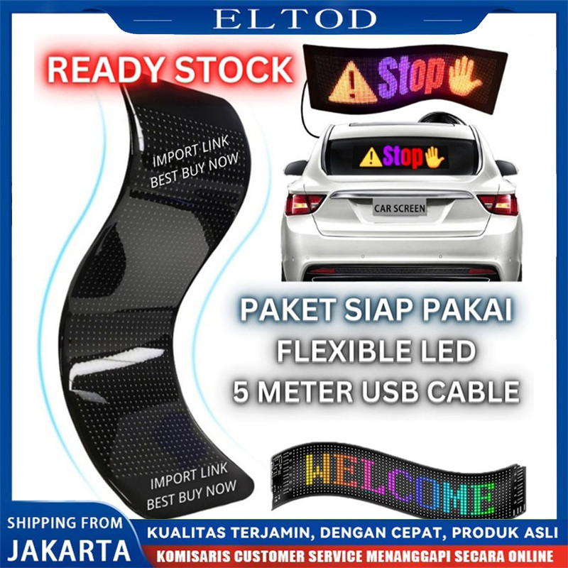 Jual Led Matrix Panel USB Screen Display Flexible Lampu Running Led ...