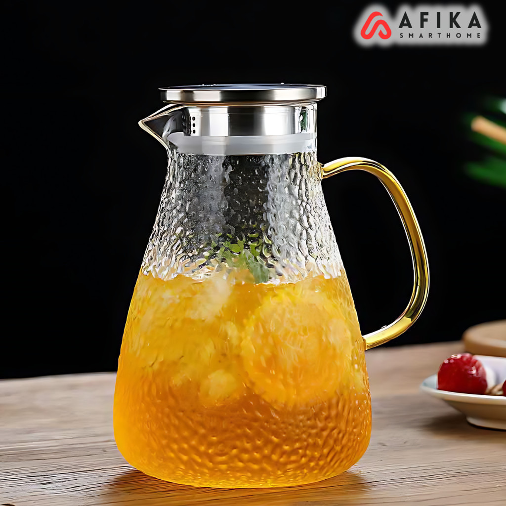 Jual Teko Kaca Teh Pitcher Tahan Panas Api Borosilicate Glass | Shopee ...