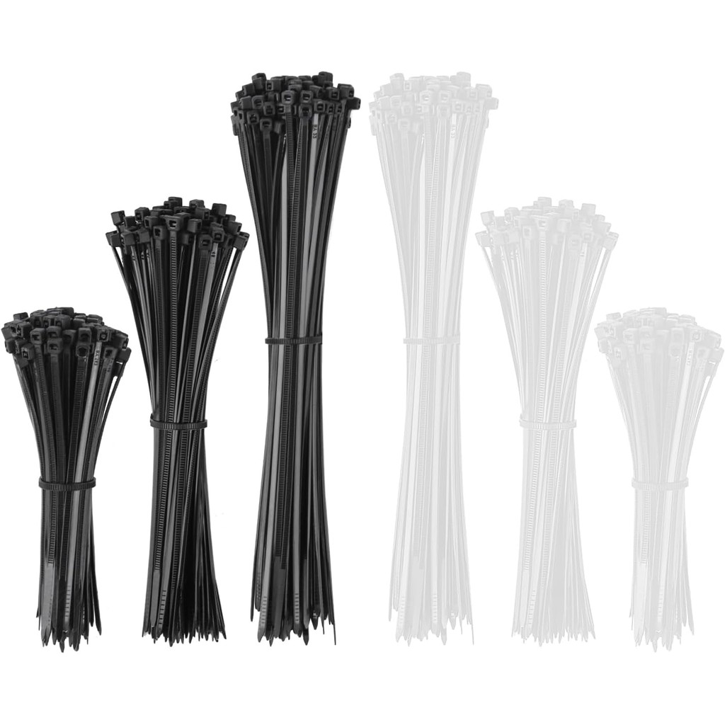 Jual 100PCS/bag black White Self-locking plastic nylon tie Zip wraps ...