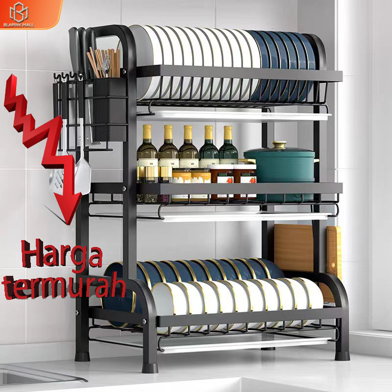 Jual gj72wf Rak Piring Rak Cuci Piring Penyimpanan Dapur Stainless ...