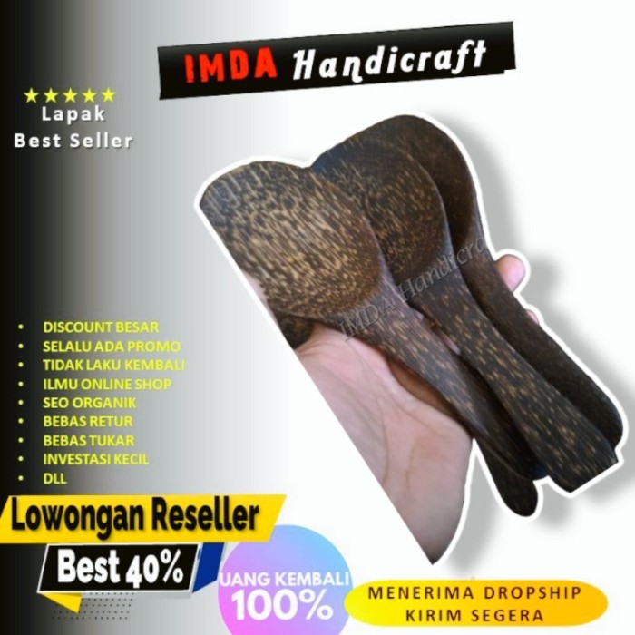 Jual IMDAHANDICRAFT sendok Entong Nasi KAYU AREN Model Kecil 01 ...