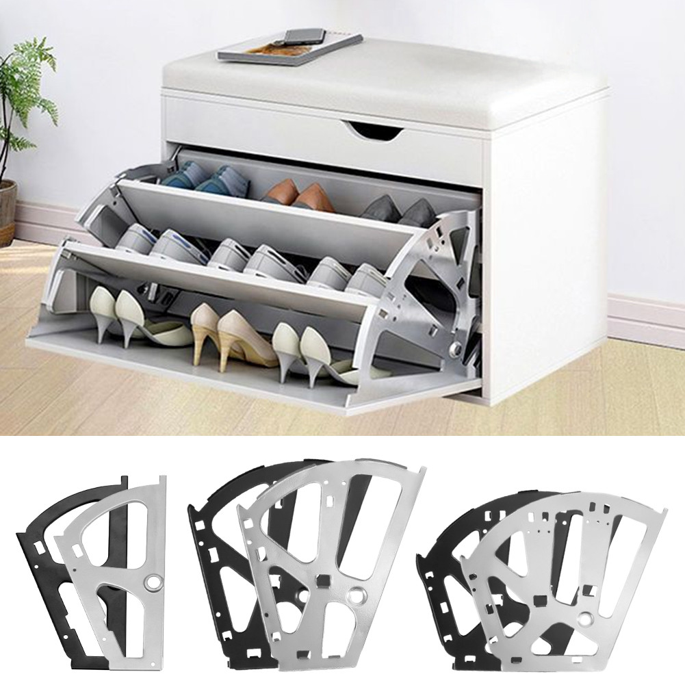 Jual COD Sepasang bahan besi Braket Rak Sepatu 1/2/3 Susun Engsel Rak ...