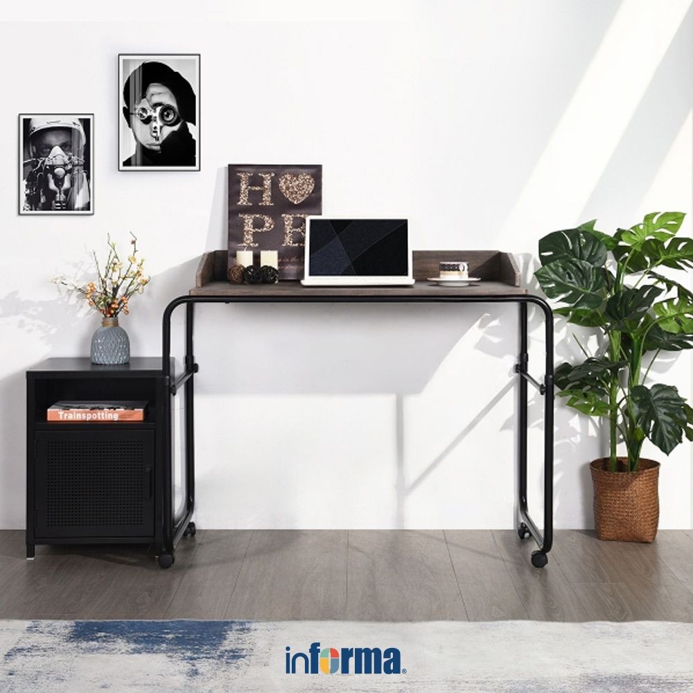 Jual Informa Farro Meja Kantor Adjustable - Cokelat Office Table ...