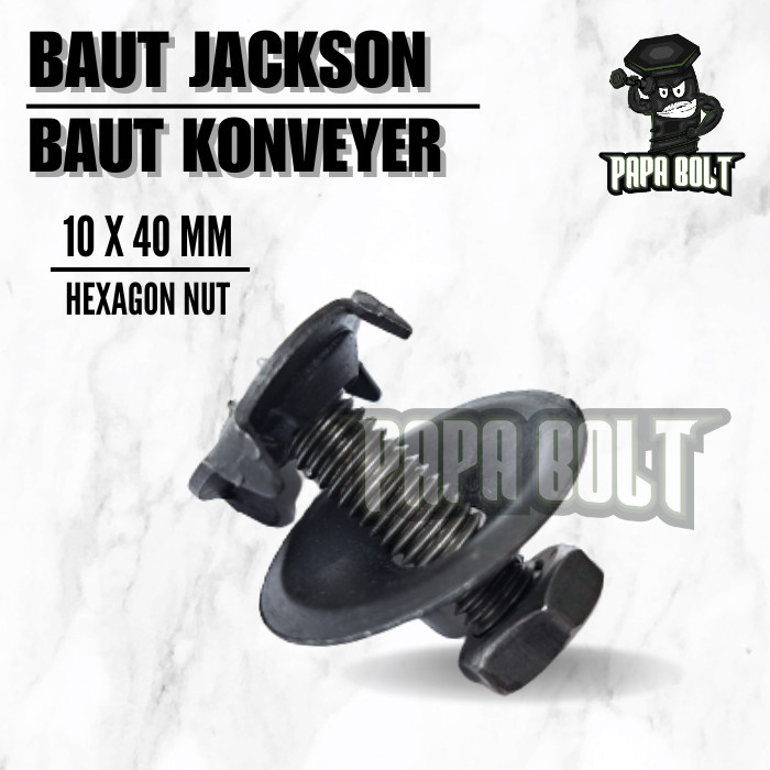 Jual Baut Jackson M10 x 40MM Bucket Elevator Bolt / Baut Konveyer 10MM ...