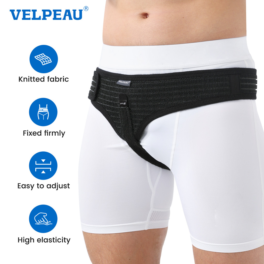 Jual VELPEAU Hernia Belt Truss for Single Inguinal and Pain Relief ...