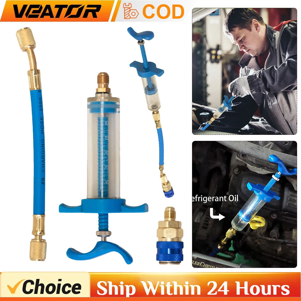 Jual A/C Air Conditioning Automotive Refrigerant Oiler Syringe R134A ...