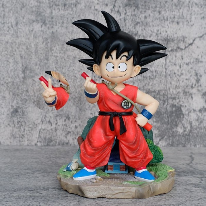Jual Kid Goku Peace Finger Action Figure Dragon Ball Medium Size ...