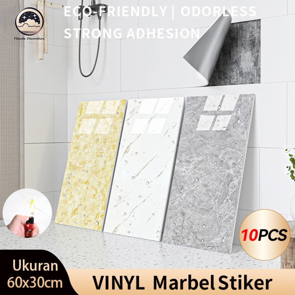 Jual (10 Lembar)Wallpaper Stiker Dinding Marmer 30*60cm / VINYL Marbel ...
