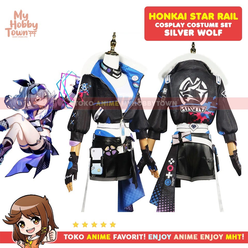 Jual Kostum Cosplay Silver Wolf Karakter Anime Game Honkai Star Rail ...
