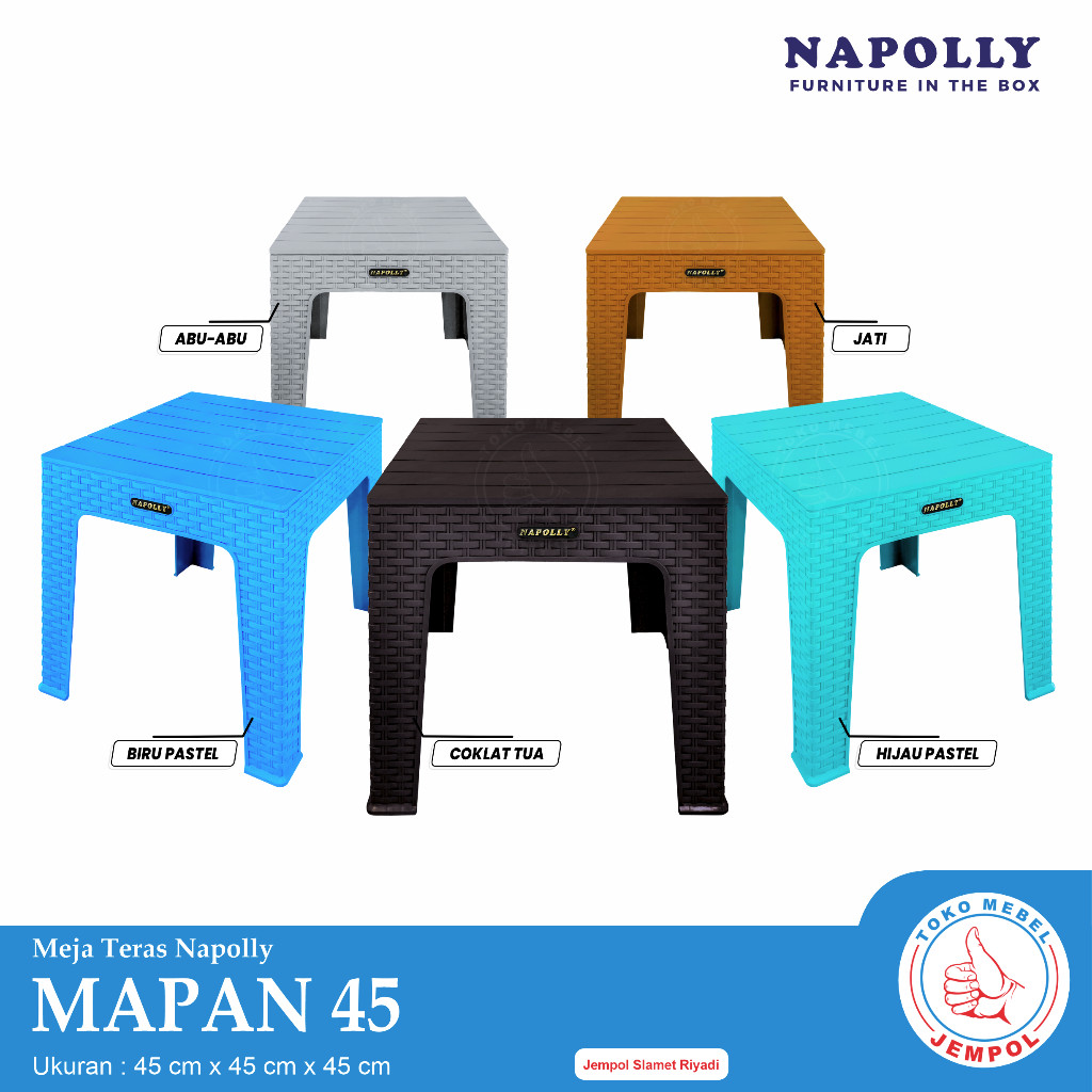 Jual [ MaksQ ]Meja Teras/Meja Napolly MAPAN 45/Meja Plastik/Meja Tamu ...