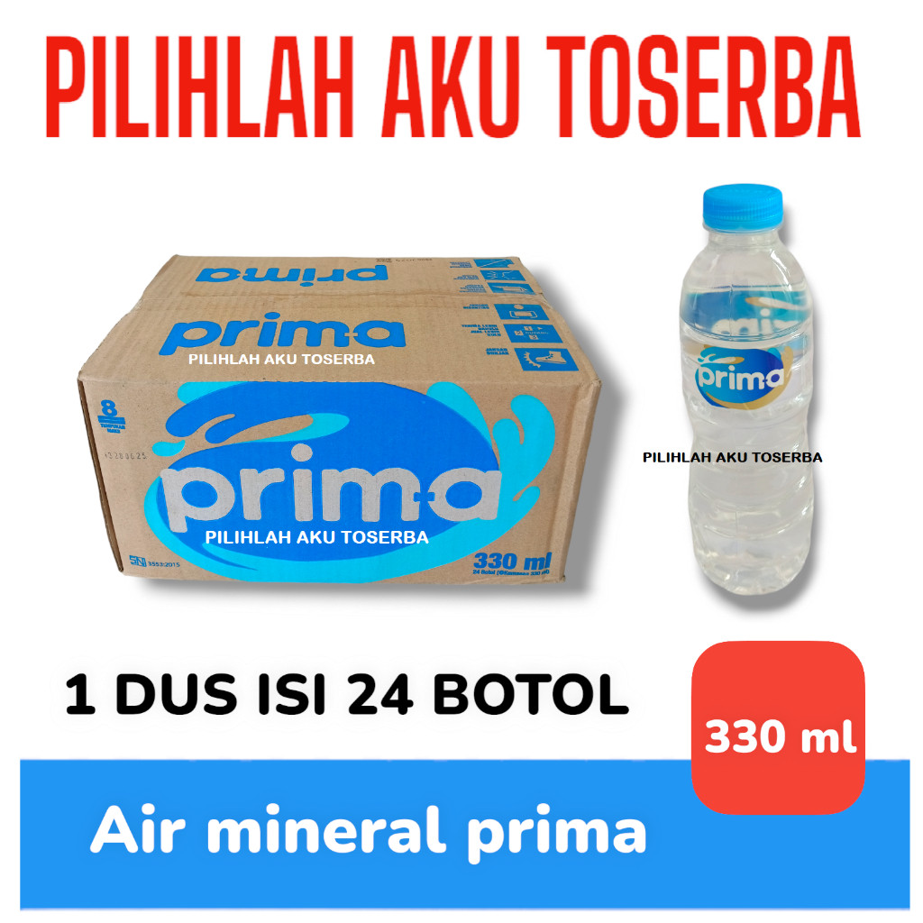 Jual Air Mineral Prima Botol Mini Pet 330 ml - (HARGA 1 DUS ISI 24 ...