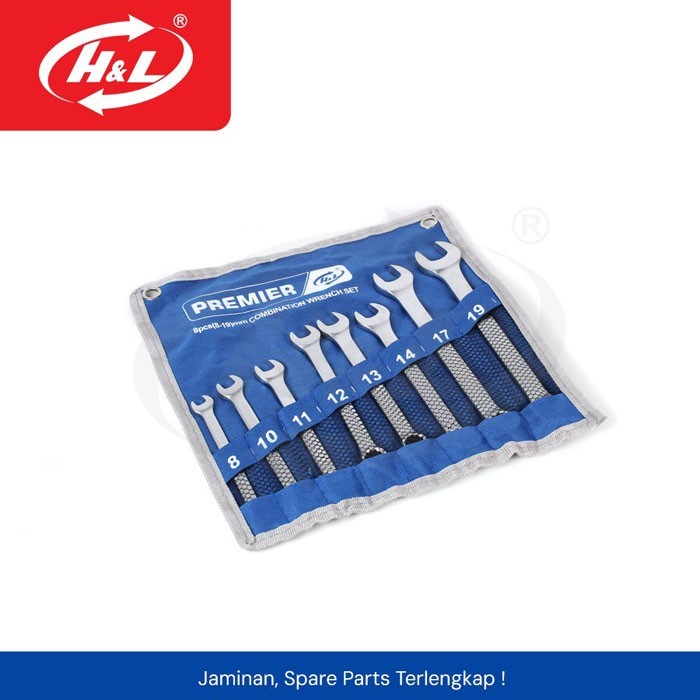 Jual HL Premier Combination Wrench Set Kunci Ring Pas Kombinasi 8 Pcs 8-19mm | Shopee Indonesia