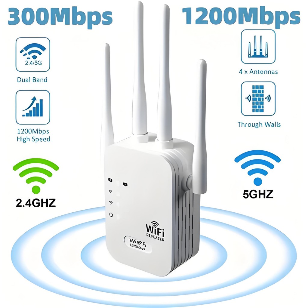 Jual 300M WIFI Repeater WIFI Extender Wireless Wifi Range Extender Router Repeater 6 Antenna ...