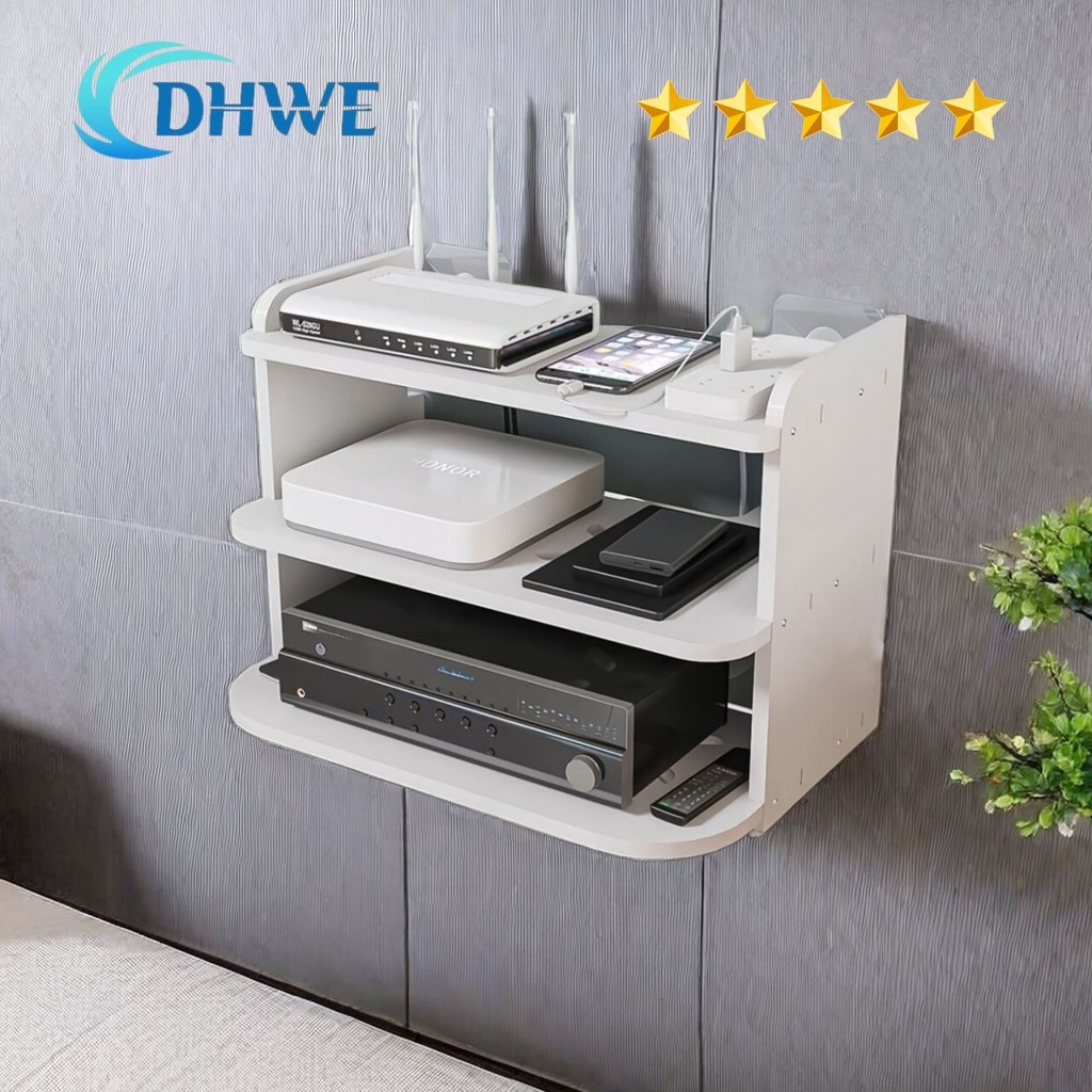 Jual DHWE Rak Dinding 3 Tingkat Untuk Modem Router Wifi | Shopee Indonesia