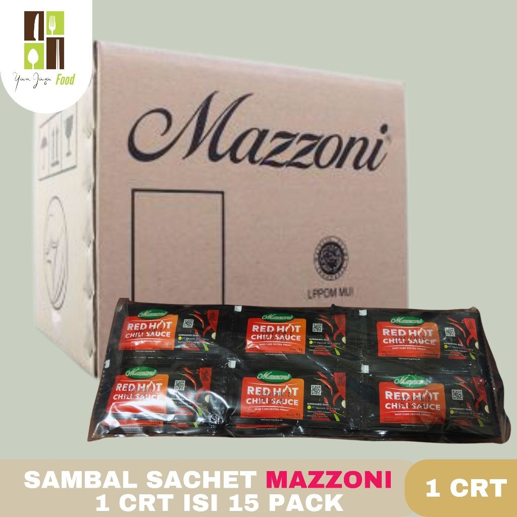 Jual Mazzoni Saus Sachet Pedas Saus / Saos / Sachet Red Hot Chili [@9gr ...