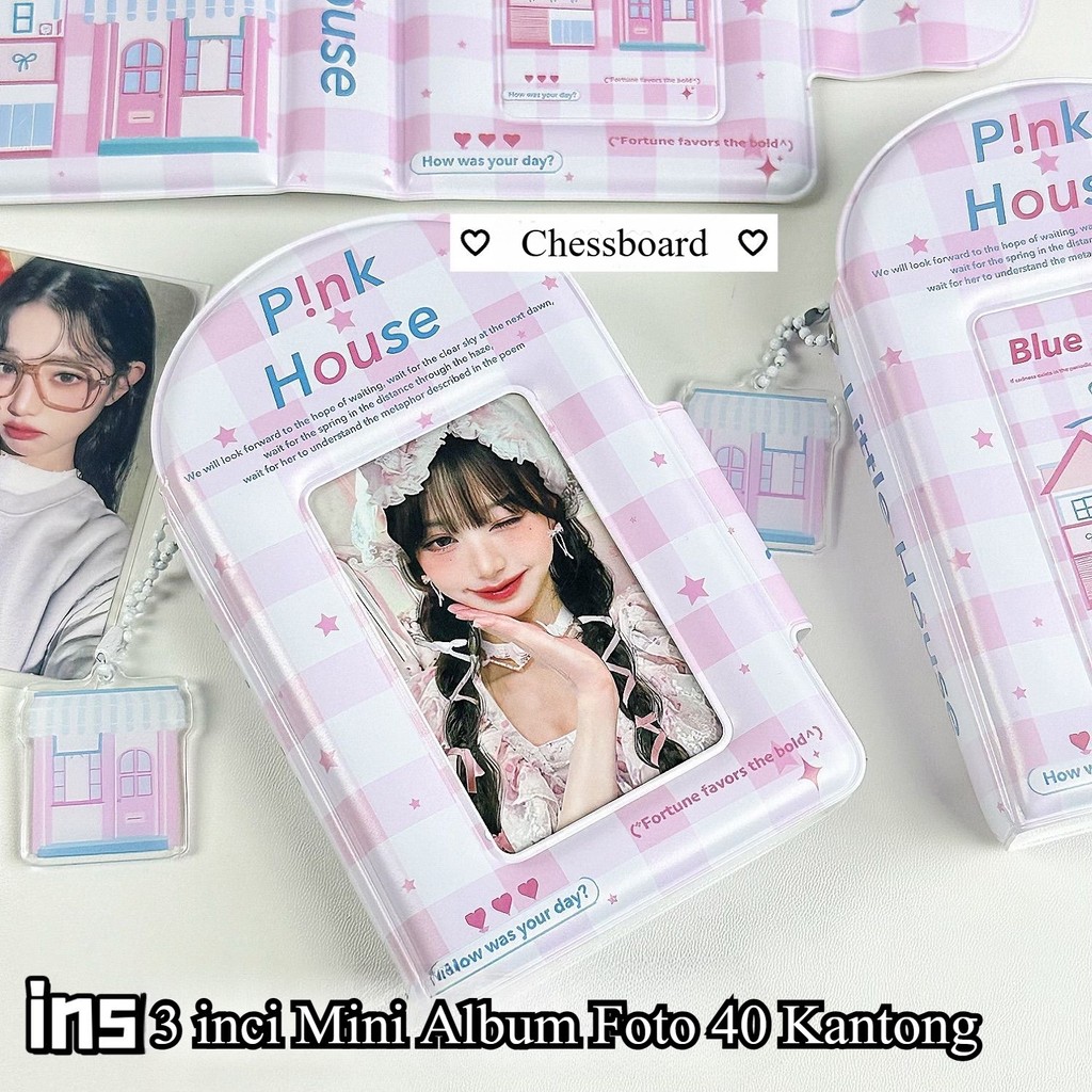 Jual INS Chessboard 3 inci Mini Album Foto 40 Kantong Tempat Kartu Pajangan Buku Penyimpanan ...