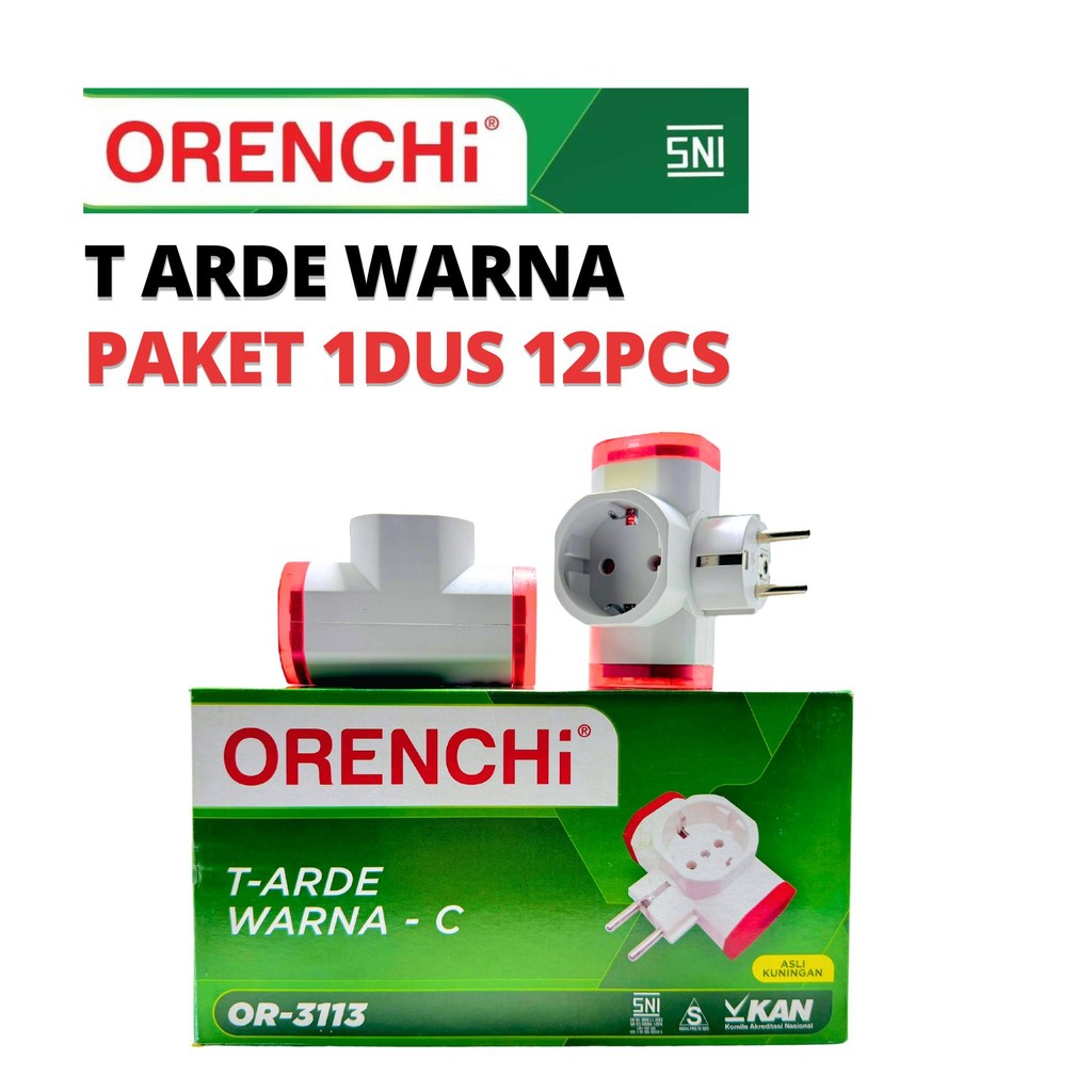 Jual Orenchi PAKET 1DUS Steker T Arde Warna OR-3113 Colokan Listrik ...
